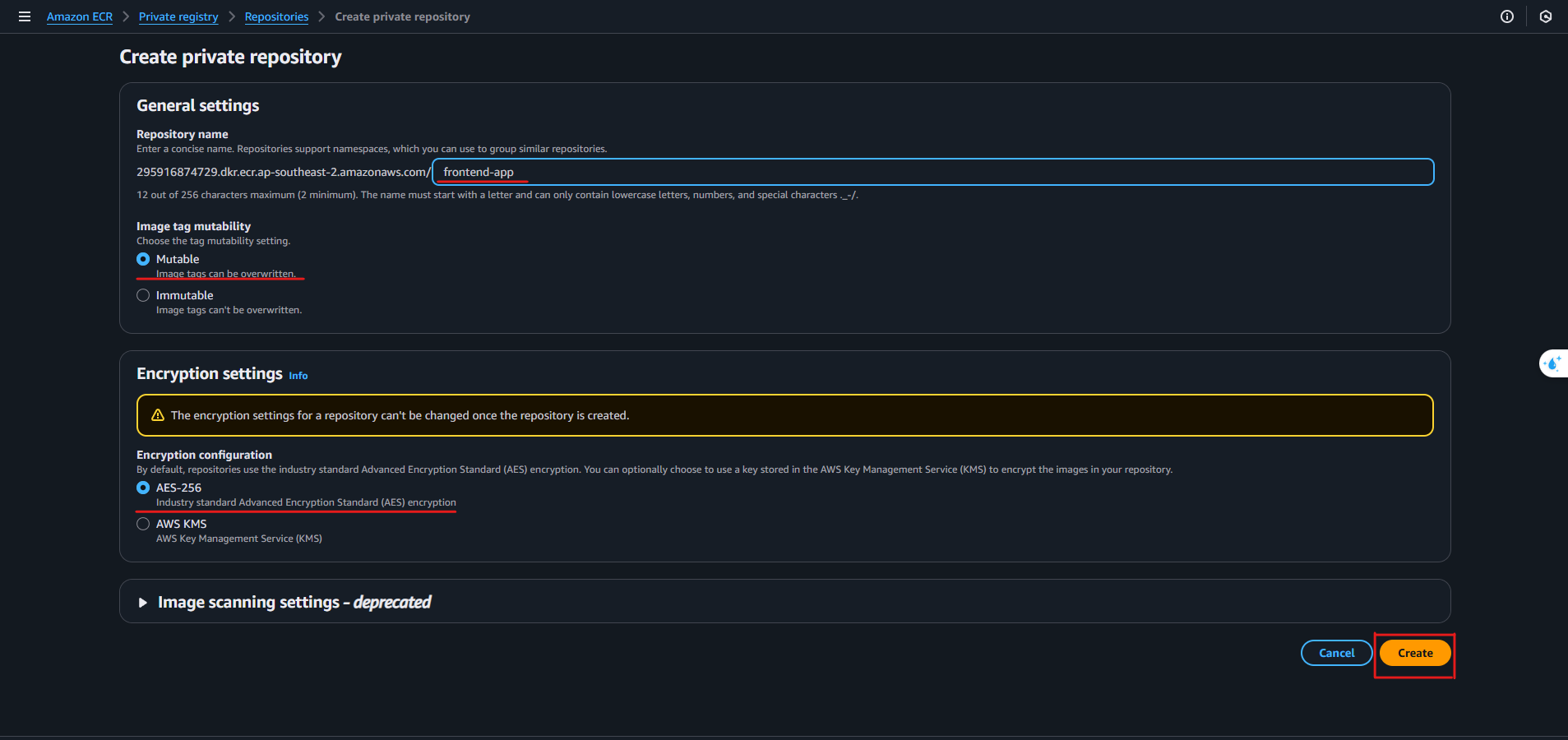 Chapter 3: Create ECR repositories and push images :: Workshop: Deploy applications with ECS ...